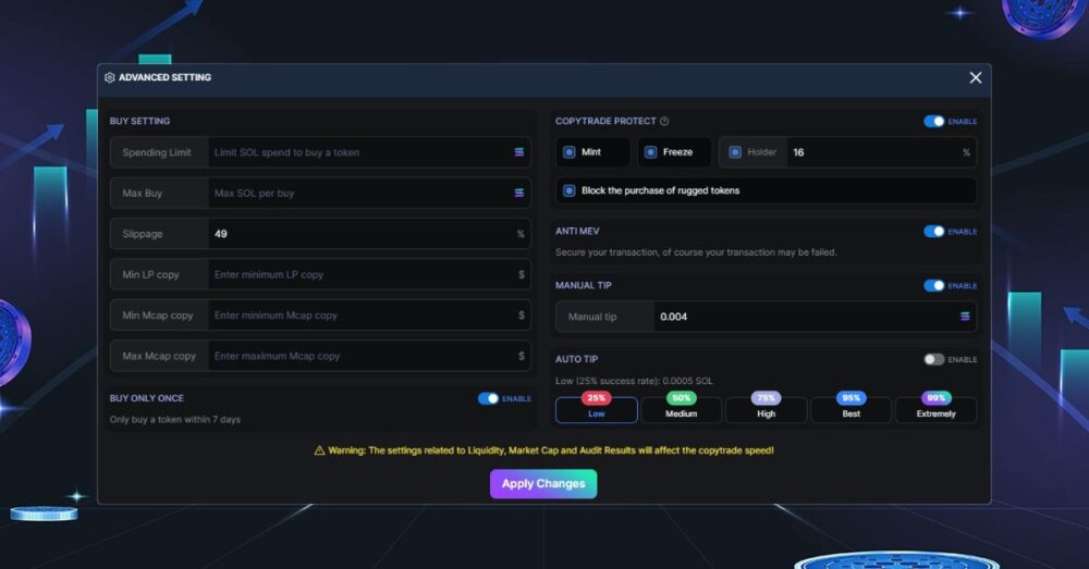 Access Advanced Straegies with MevX Copy Trade - Platform Trading Bot Mevx