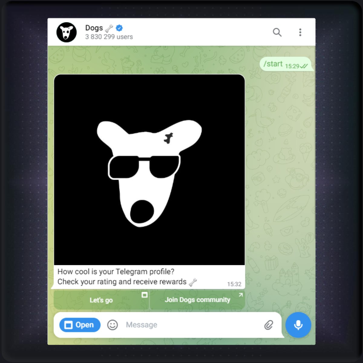 Dog Meme Coin Conneting Telegram and Blockchain: DOGS - Platform ...