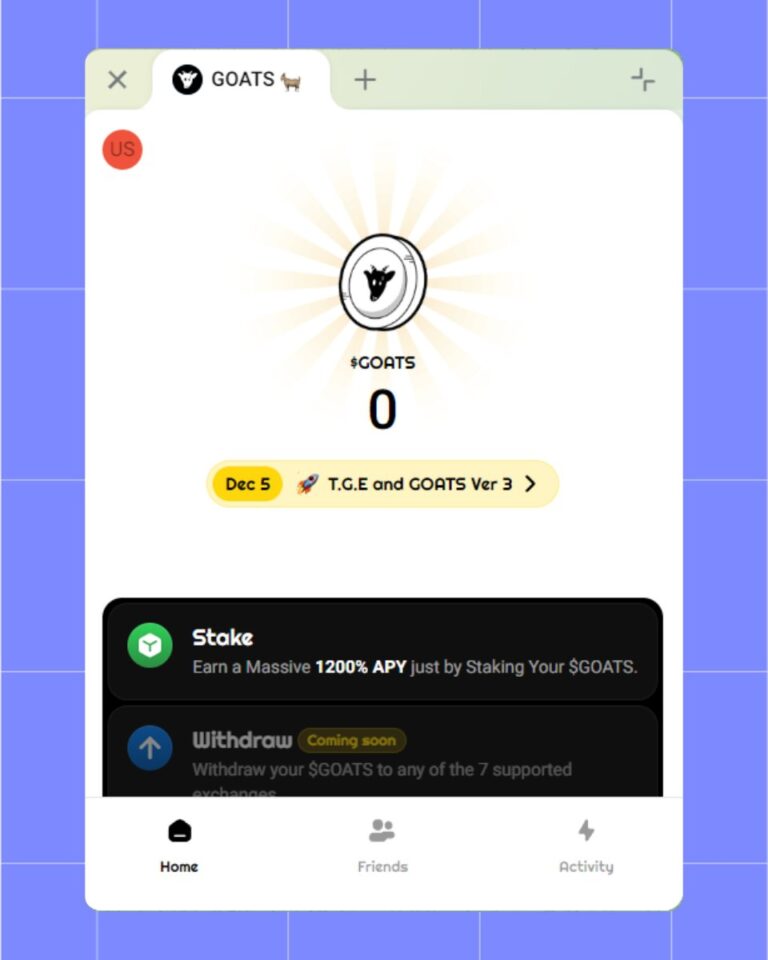 Meme Coin Airdrop: How to Claim GOATS Tokens? - Platform Trading Bot Mevx