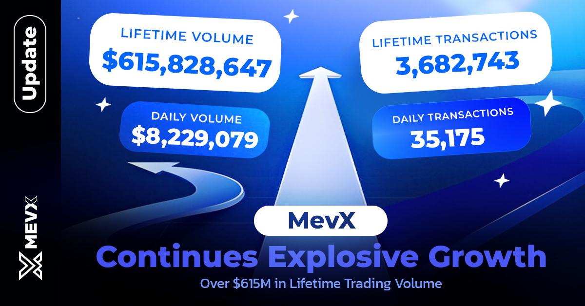 MevX Continues Explosive Growth: Over $615M in Lifetime Trading Volume ...
