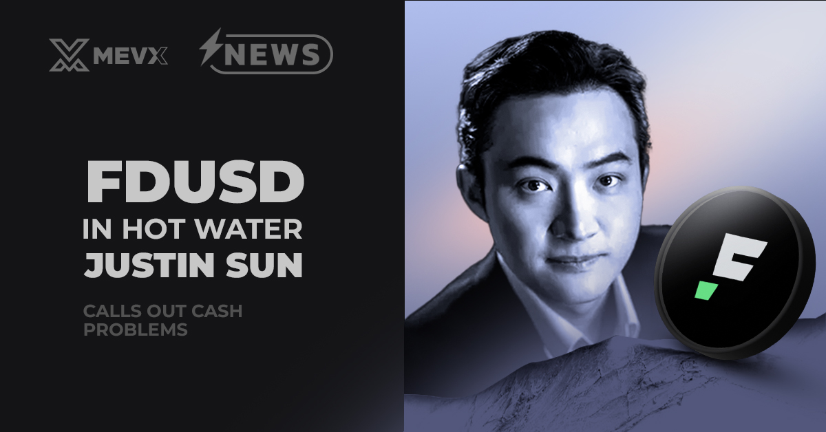 $FDUSD and Justin Sun: Out Cash Problems - Platform Trading Bot Mevx