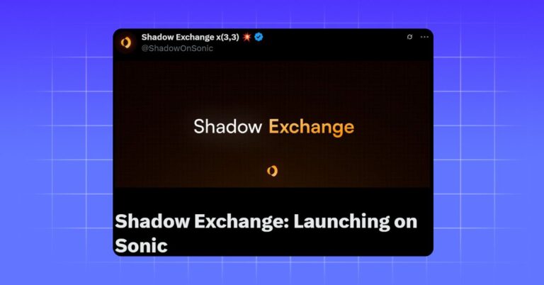 Shadow Exchange: Powering DeFi on Sonic Blockchain - Platform Trading Bot Mevx
