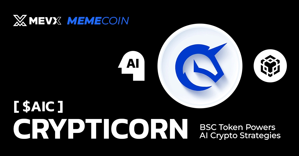 $AIC Token on BSC - The Crypticorn Token Powering AI Crypto Strategies - Platform Trading Bot Mevx